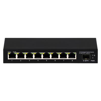 China 9 Port Unmanaged 2.5G Ethernet Switch With 10G Uplink SFP Port 60Gbps Backplane Bandwidth for sale