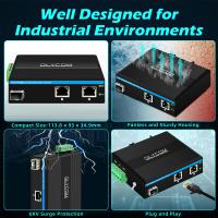 China Mini Optical Fiber Converter Industrial Ethernet Switch Poe Switch DC48V Input for sale