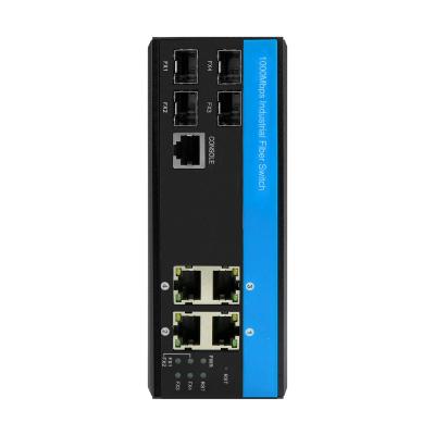 China 8 poort Gigabit Ethernet Switch L2 Managed Outdoor Network Switch met 4RJ45+4SFP for sale