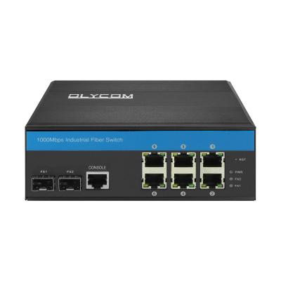 China 8 poort Gigabit Switch L2 Managed Vitesse Chipset Din Network Switch met 2SFP+6RJ45 for sale