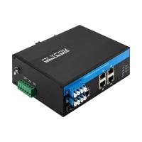 China L2 Managed Industrial Switch with 2*2B Bypass Function SM LC Connector for Protecting Optical Line for sale