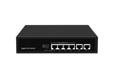China Factory price gigabit 4 port poe switch 65W with poe watchdog for sale