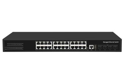 中国 工場価格 10G スイッチ 24 ポート Ethernet ファイバー スイッチ デスクトップ L3 マネージド ネットワーク スイッチ AC100-240V 1U ラック 販売のため