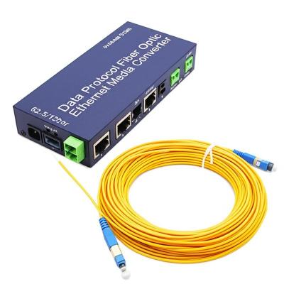 China RS485 Data Protocol Fiber Optic Ethernet Media Converter with 500m Optic Fiber 62.5/125um for sale