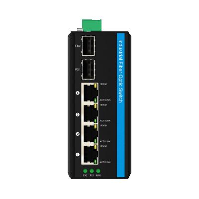 China Solar Poe Switch industrial ethernet switch Support DC12/24/48V 4 POE Ports Support Af/at/bt 120W for sale