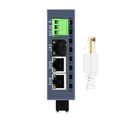 China Modbus-TCP bus PAL I/O System extensible coupler Industrial Control 16DI+16DO PNP DC24V Input 2RJ45 IP20 for sale