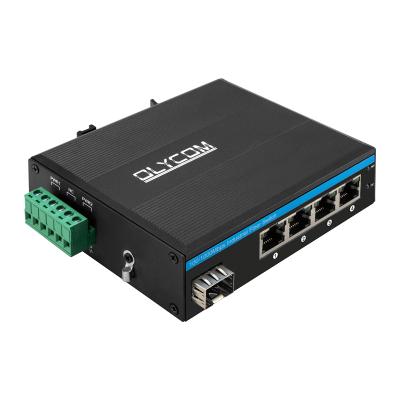 China 5 Port Fast Network DIN PoE Switch PoE Af/At 120W Budget DC48V Input CE FCC Certified for sale