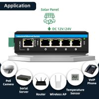 China Industrial Solar PoE Switch DC12-48V 240W Web Managed Network Switch for Cctv Systems for sale