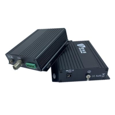 China FC standard 1ch data Analog Fiber Optic Transmitter And Receiver For PTZ Camera Black for sale