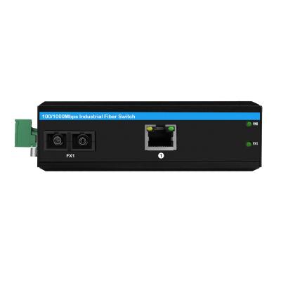 China 10/100/1000Mbps Gigabit Ethernet Media Converter Durable Metal Shell SC Media Converter for sale
