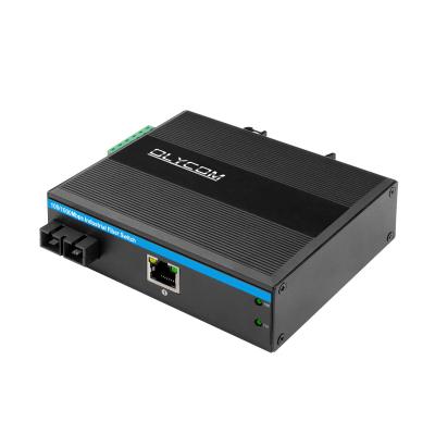 Cina 60KM Industrial PoE Media Converter Gigabit Ethernet SC Fibre Duplex Non gestito Mini Size in vendita