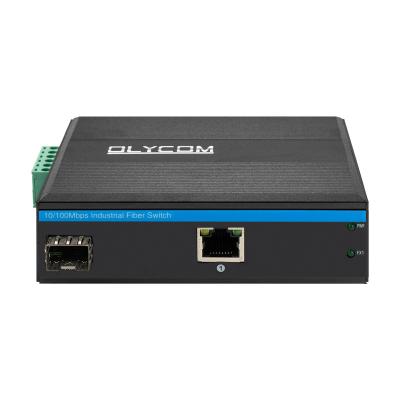 China 48VDC 100Mbps Fast Industrial Ethernet Media Converter Sfp To Rj45 With IEEE802.3Af/At for sale