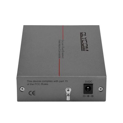 China Single Mode Fiber Media Converter Gigabit Ethernet DC5V 2U Chassis Mounted Unmanaged for sale