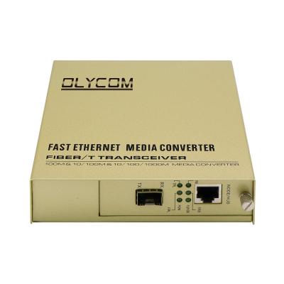 China SFP Single Fiber Media Converter 10/100Mbps AC Input Unmanaged LFPT 2KM 20KM for sale