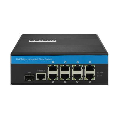 Cina Outdoor 2.5G Managed Fiber Switch Industrial Gigabit Ethernet 8 Port ERPS Ring Gestibile in vendita