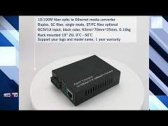 Convertisseur multimédia en fibre optique en mode unique Gigabit Ethernet DC5V 2U Chassis monté non géré