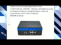 Fanless 4 Port Gigabit Poe Switch , High Poe Smart Managed Switch Outdoor