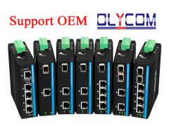 Industriële Ethernet-mediaconverter SFP-vezel 10/100Mbps ongemanaged robuust geval