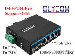 ports de liaison descendante du supplément quatre de propulseur d'Ethernet de 10m POE pour la caméra d'IP de réseau