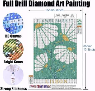 China Custom Flower Diamond Painting Kits Funny DIY Crafts For Kids And Adults for sale
