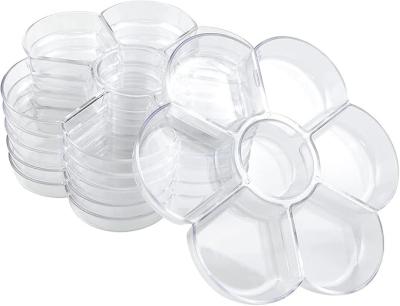 China 7"L X 7"W Transparent Kids Plastic Paint Tray Holder For Oil Watercolor Painting for sale