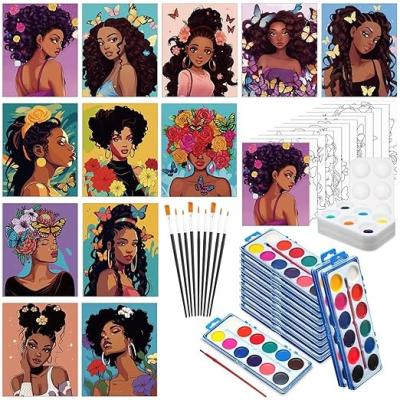 China DIY Pre Drawn Canvas For Sip And Paint , Pre Printed Art Canvases For Valentine Gifts for sale