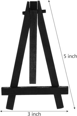 China 5 Inch Black A Frame Wooden Tripod Art Easel For Small Canvases Cards Photos Notices for sale