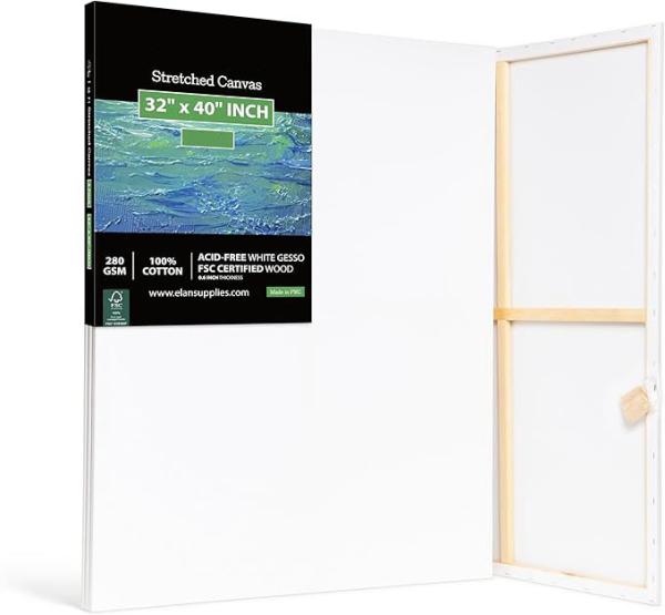 Quality 32 X 40 White Blank Triple Primed Stretched Canvas For Painting Acrylic Oil Watercolor for sale