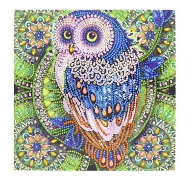 China Crystal Rhinestone Diamond Painting Owl Painting Set Full Drill DIY 5D Diamond Painting Set For Adults for sale