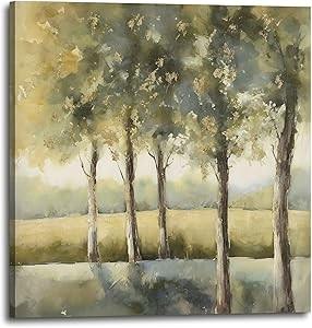 China Forest Canvas Wall Art  Printed Landscape Oil Painting For Modern Home Decoration for sale