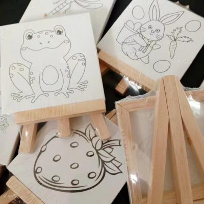 Cina Kit di pittura su tela pre-stampati Pittura a colori a strisce Tavole su tela con pennelli per creazioni fatte a mano in vendita