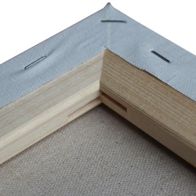 China Tamaño personalizado de tela estirada de lino tripla para pintura acrílica al óleo en venta