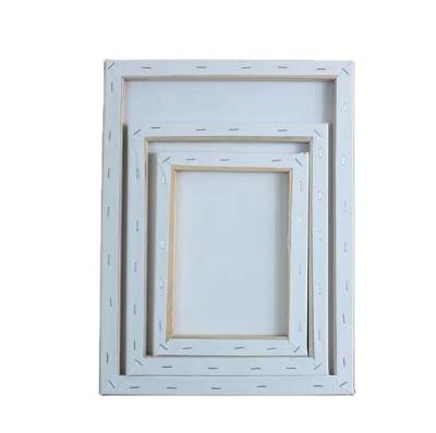Cina Dimensione personalizzata 380g Spessore Canvas esteso in colore bianco con tela in legno di pino per pittura acrilica ad olio in vendita