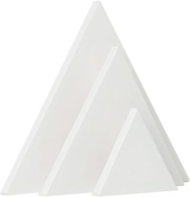 China Customized Size Triangle Shaped Stretched Canvas with Matte Finish and Back Staple Allowed for Painting for sale