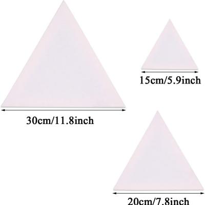 China Customized Size Triangle Shaped Stretched Canvas with Matte Finish and Back Staple Allowed for Painting for sale