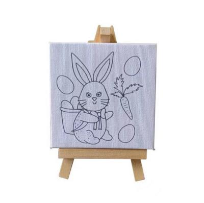 China Mini Easel Canvas 10*10cm Stretched Canvas with Easel for sale
