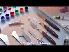 5 Piece Stainless Steel Artist Palette Knife Set For Oil Acrylic Paint Cake Decorating