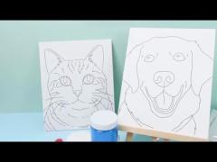 3mm Thickness Pre Drawn Outline Sketched Canvas For Kid Beginners Student Adults