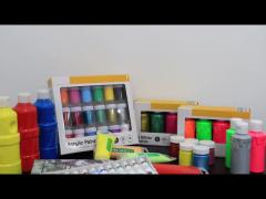 Non Toxic 12 Colors Artist Acrylic Paint 12ml Per Tube For Canvas Painting