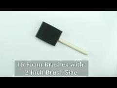 Customize Size Sponge Paint Brush, Wood Handle Sponge Foam Brush For Painting, Varnish