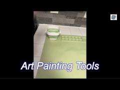 oem food grade art painting tools silicone craft mat with cup for kids student