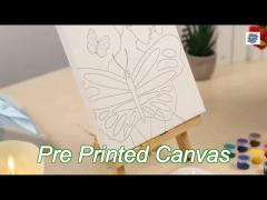 butterfly girl cotton pre drawn painting canvas kits for adult valentine gifts