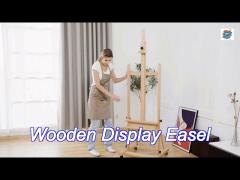 Large H Frame Wooden Display Easel Artist Studio Floor Easel For Canvas Holding