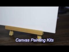 Pequeno conjunto de pintura com cavalete e tela, telas alongadas painéis de pacote OEM