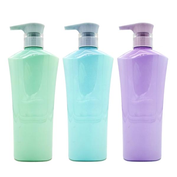 Quality Free Sample 600ml Custom Shower Gel Body Wash Packaging PET Plastic Hair Shampoo Conditioner Lotion Bottles with Pump Sprayer for sale