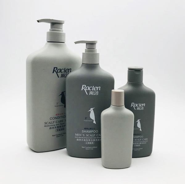 Quality 60ml 200ml 400ml 750ml Eco Friendly Plastic HDPE Empty Grey Shampoo Bottles With Lotion Pump for sale