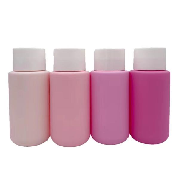 Quality Hot Selling Fat Round 280ml 330ml 400ml Plastic Bottle HDPE Soft Touch Custom Cosmetic Packaging Shampoo Body Wash Lotion Bottle for sale