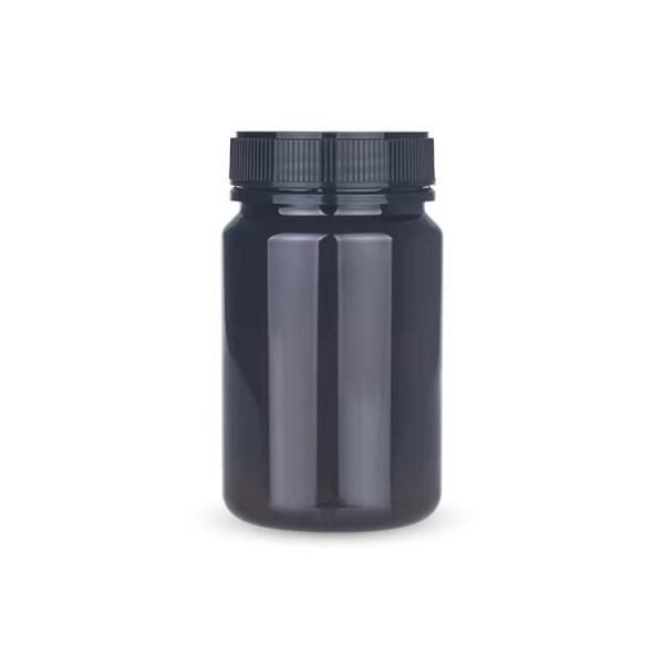 Quality Custom Cheap Price 200ml 350ml 500ml PET Plastic Packaging Vitamin Supplement Empty Pill Bottles Medical White Capsule Bottles for sale