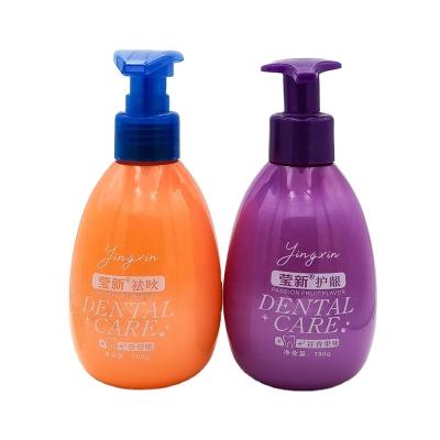 China Free Sample PET 180g Oval Toothpaste Plastic Pump Bottles Hand Wash Gel Sunscreen Body Care Lotion Bottles with Customized Logo for sale