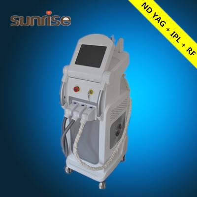 China 3 in 1 multifunctional Salon equipments ipl shr rf skin rejuvenation elight ipl rf nd yag laser/shr hair removal laser for sale